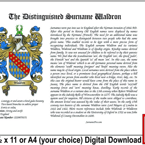 Mcguire Family Crest Digital Download Mcguire Coat of Arms - Etsy