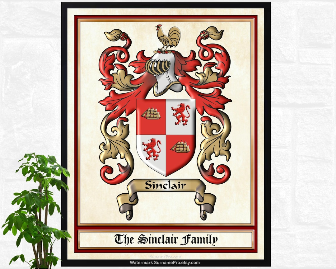 Framed Family Coat of Arms Print: Personalized Heraldry Art - Etsy