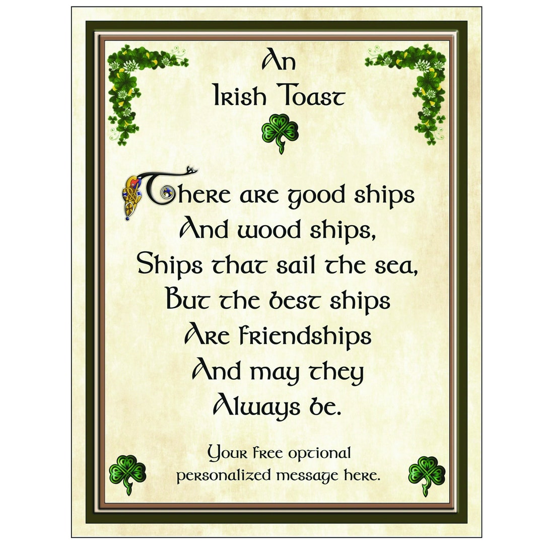 An Irish Toast, Irish Celebration, Irish Gift, Gifts of Ireland, Irish ...