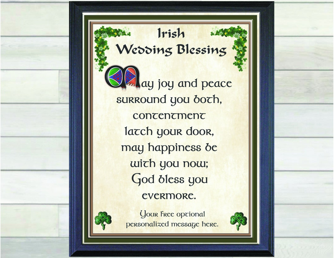 Personalized Irish Wedding Blessing Irish Wedding Gift Irish - Etsy