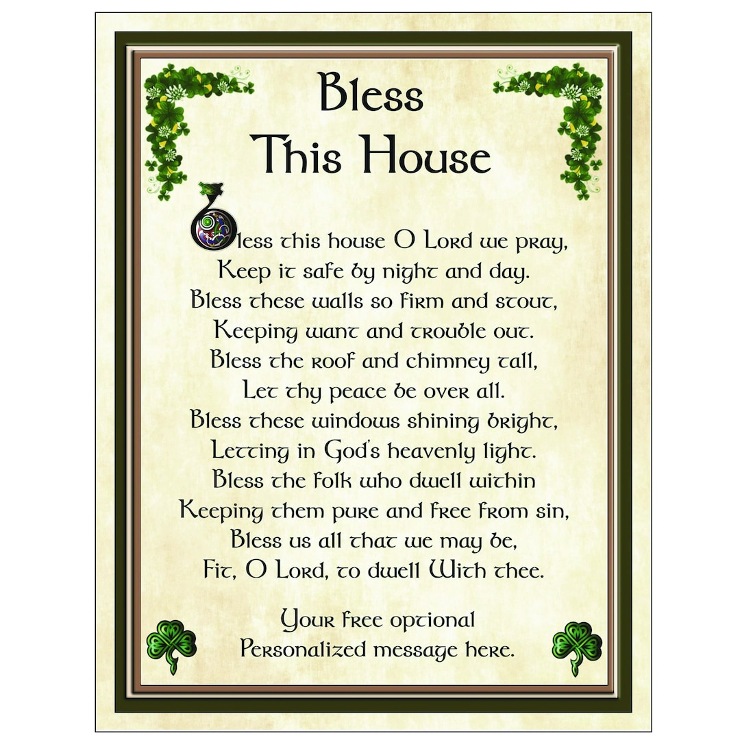 Bless This House 8.5x11 Print. Bless This House... Keep It Safe Day and ...