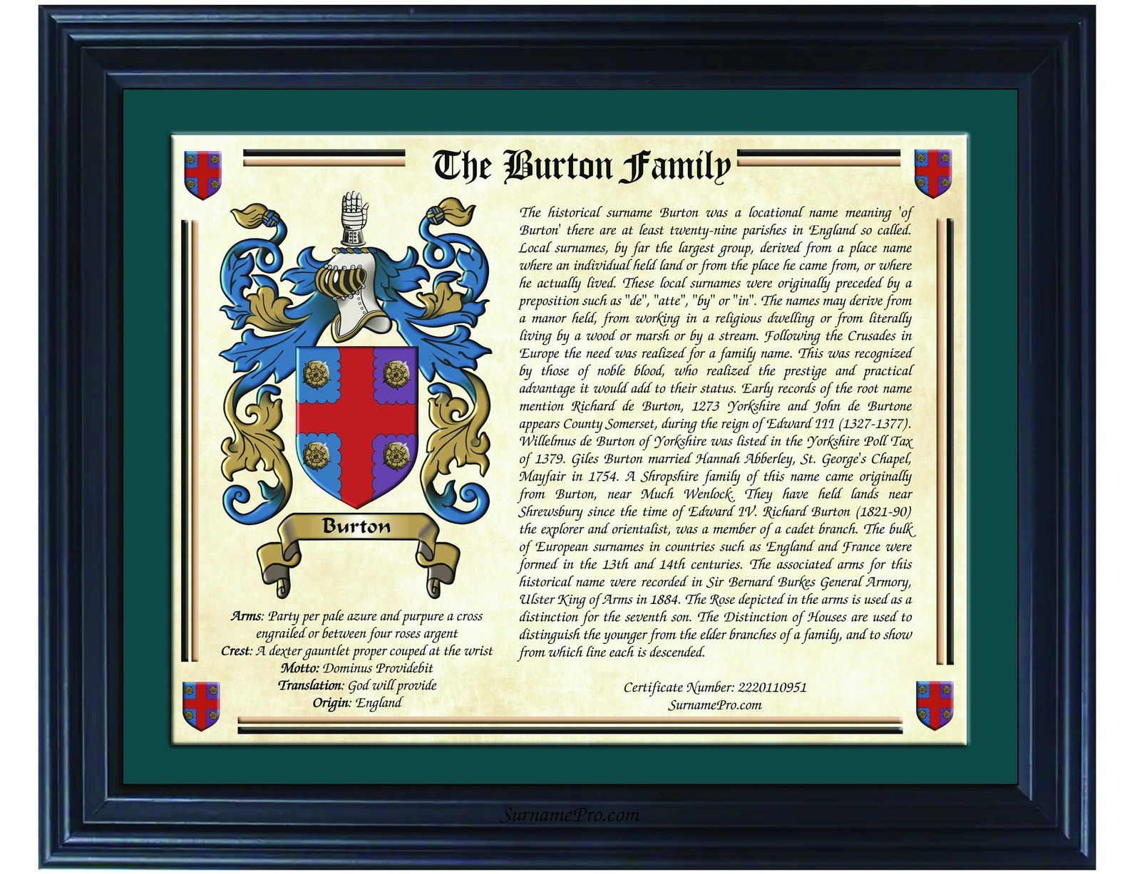 Family Name Origin Crest & Coat of Arms: Surname History (PDF Download ...