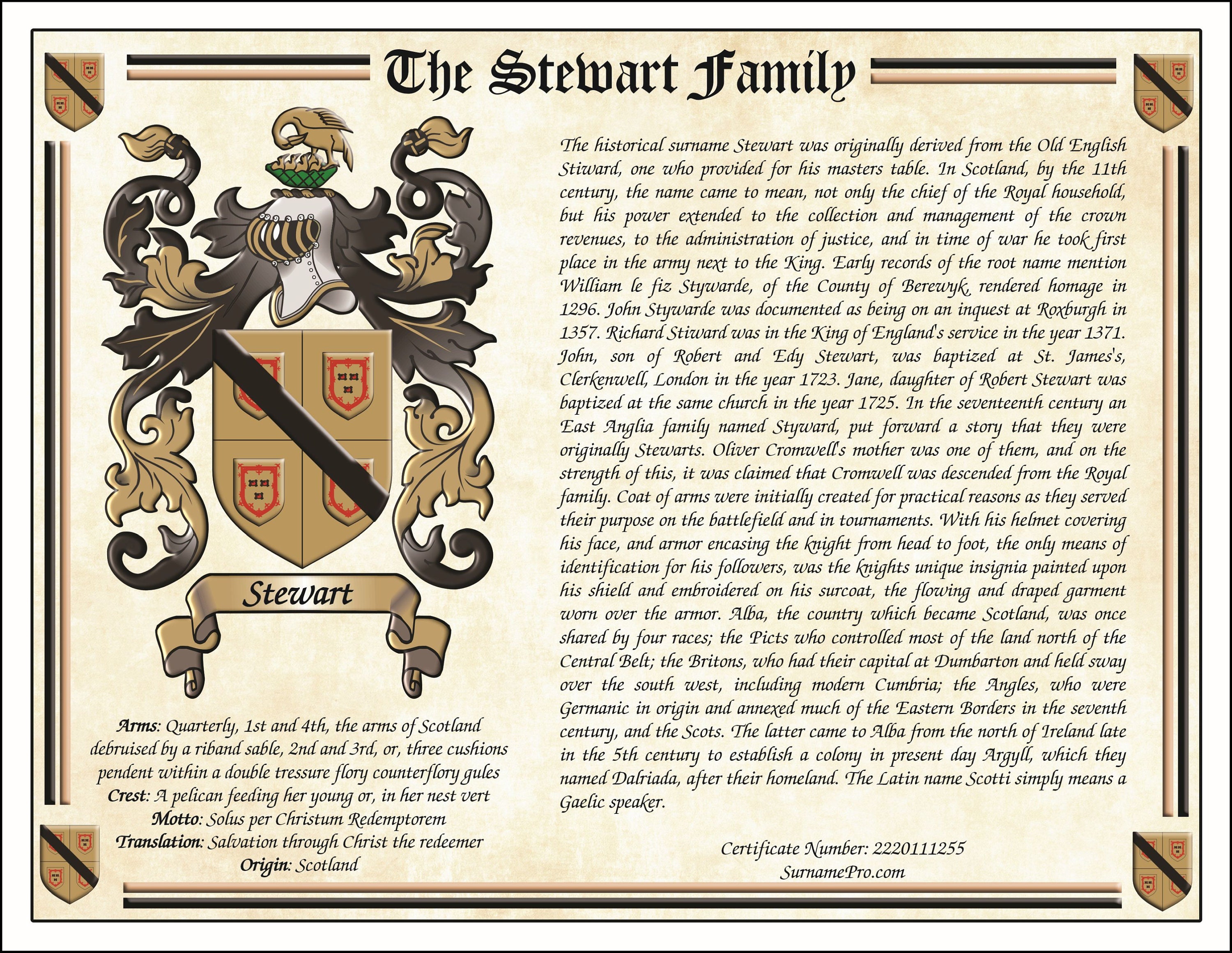 Family Name Origin Crest & Coat of Arms: Surname History (PDF Download ...