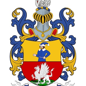 Family Crest PDF + JPG + PNG Download - All 3 File Types. Coat of Arms ...