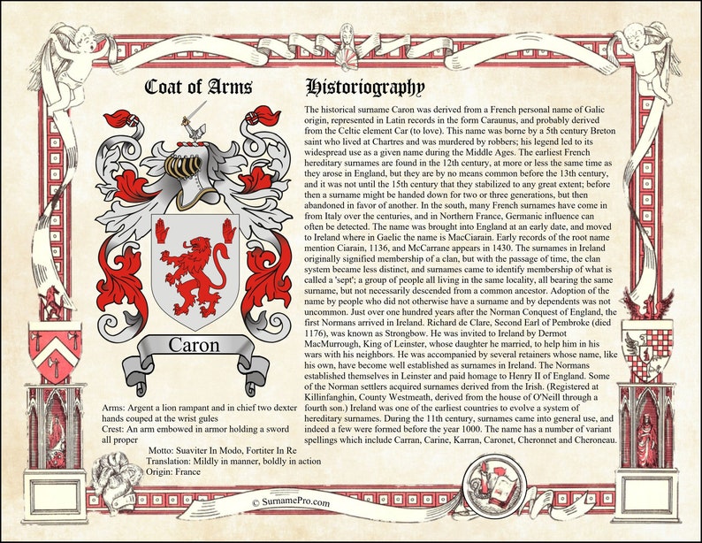 Family Name Origin Records Reproduced in the Style of Early - Etsy