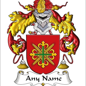 Family Crest Coat of Arms: Personalized Digital Download (9 Styles) - Etsy