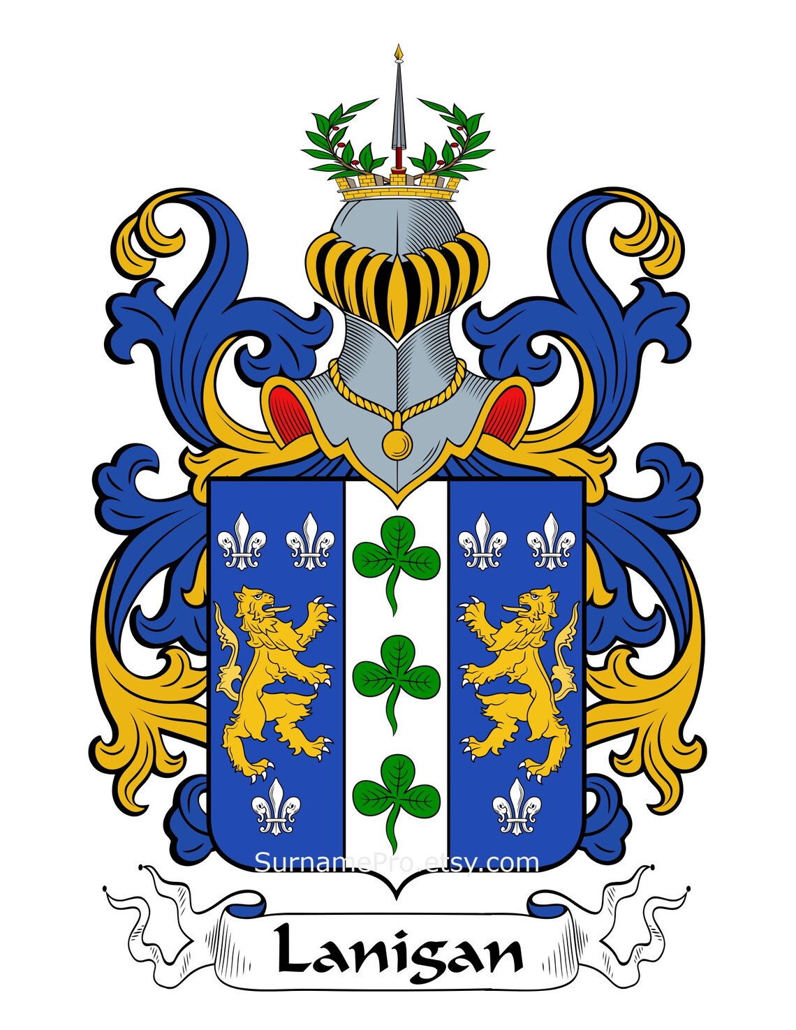 Personalized Family Coat of Arms: Custom Heraldry Crest (PDF, JPG, PNG ...