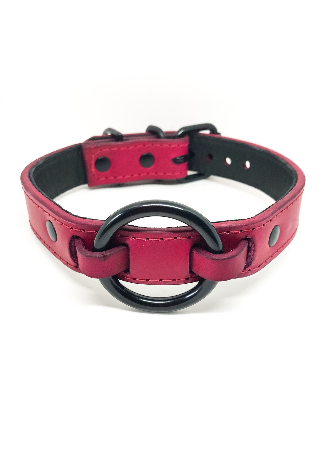 Hand Dyed Red Collar - Etsy