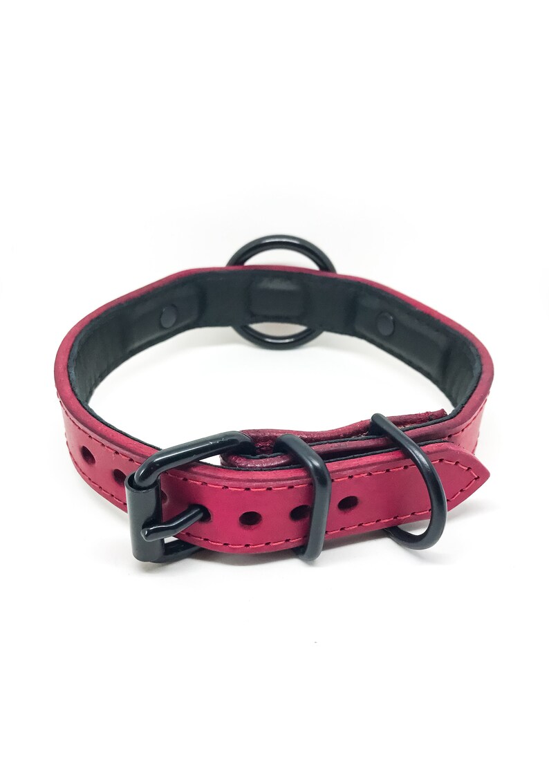 Hand Dyed Red Collar - Etsy