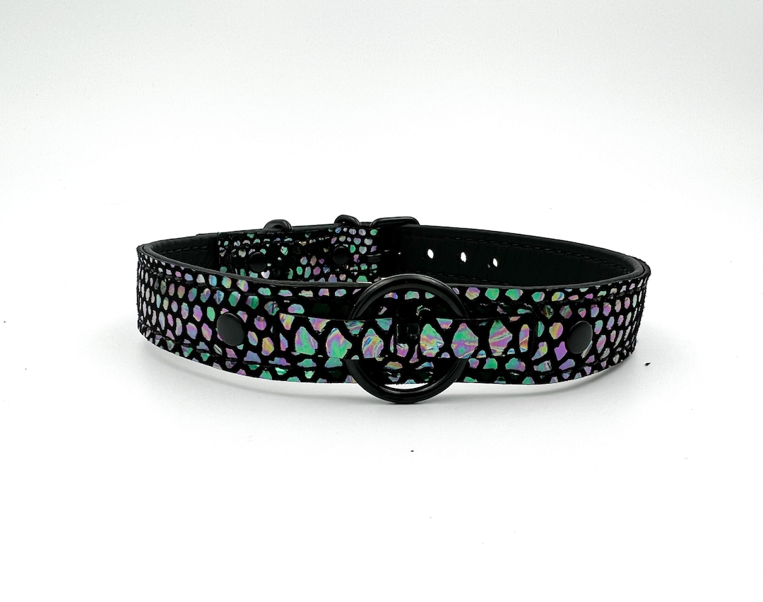 3/4" Oil Spill Snake Print Choker/collar - Etsy