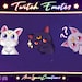 Sailor Moon Cats Twitch Emotes / Love, Snicker, Confused - Etsy