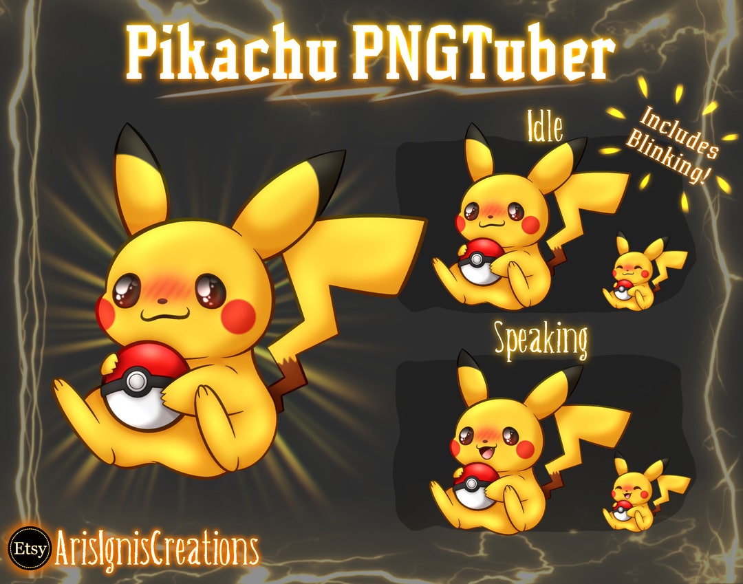 Pikachu Pngtuber / Premade Pngtuber / Veadotube / Voice Reactive - Etsy
