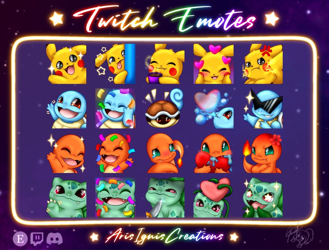 Gotta Catch 'em All Emote Super Pack | Pokemon Emotes Collection - Etsy