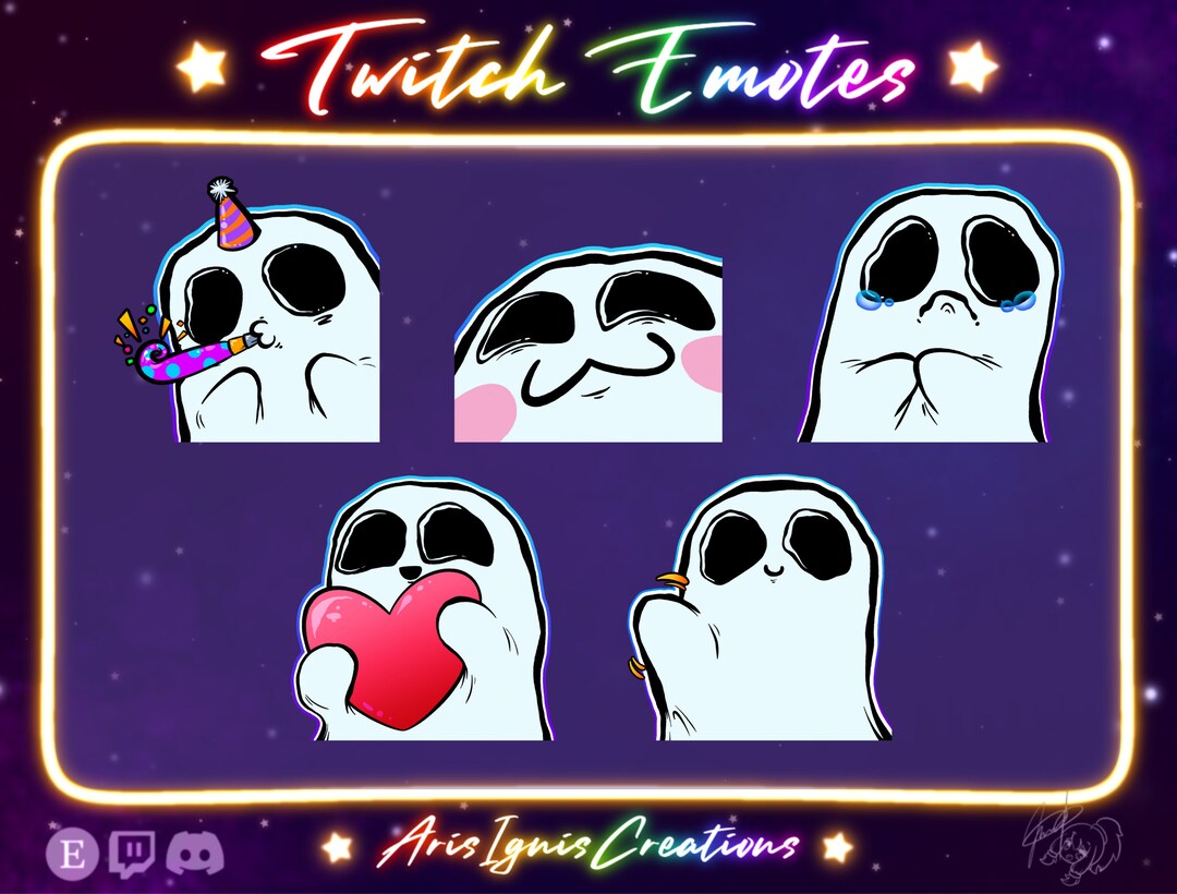 Lil Boi Boo Ghost Emotes / Cheer, Smug, Sad, Love, Wave - Etsy
