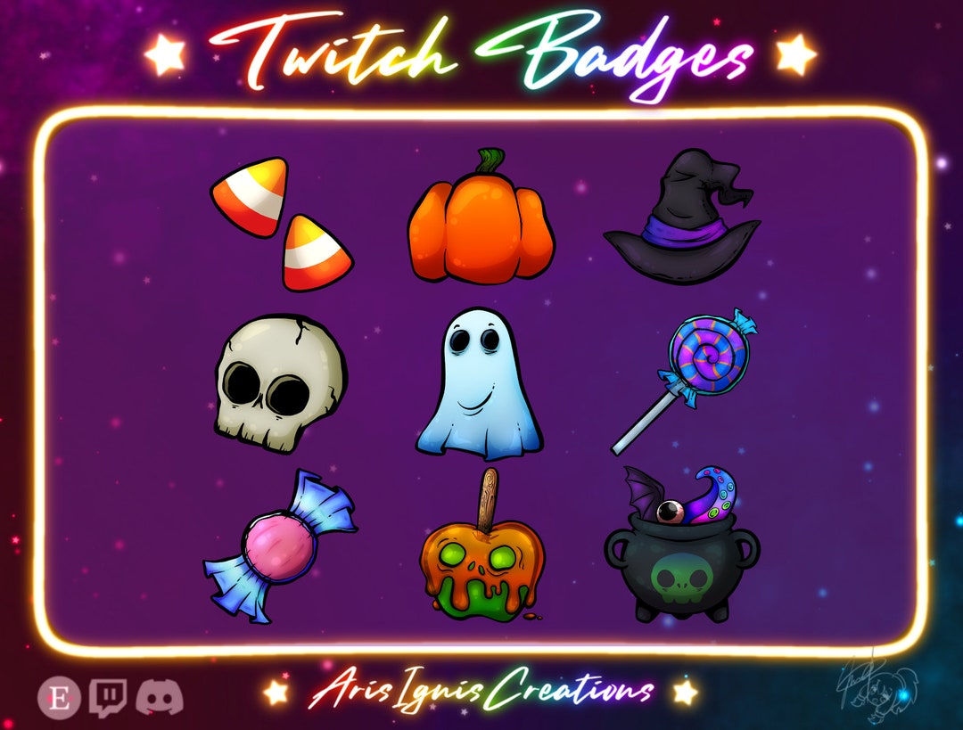 Spooky Twitch Sub & Bit Badges / 9 Streamer Loyalty Badges - Etsy
