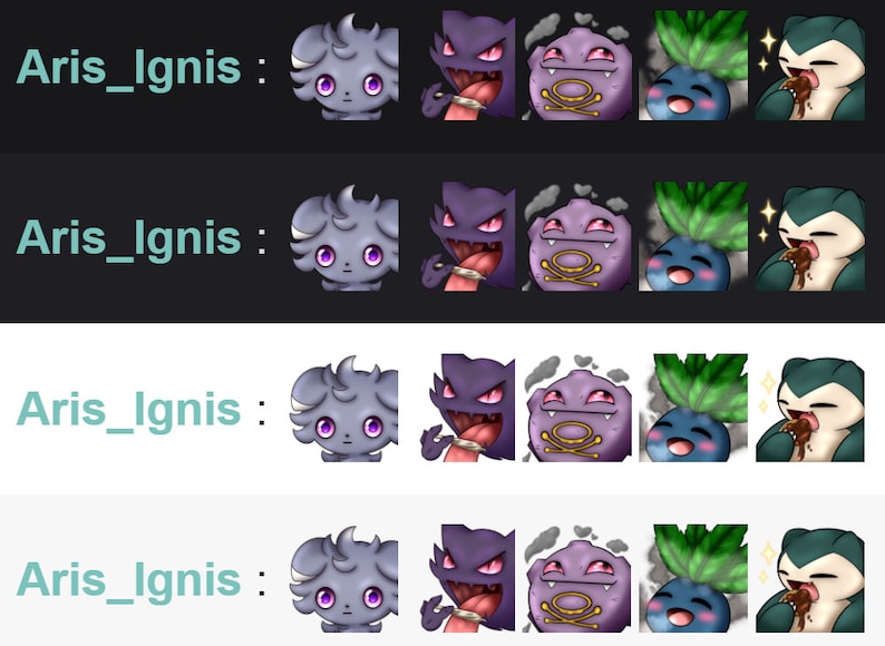 Zooted Pokémon Emotes / Stoned, Munchies, Crisis, Giggle, Lick - Etsy