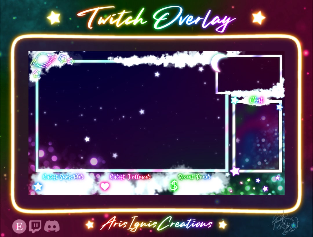 Dreamscape Twitch Overlay / Dreamy / Celestial / Space / Galaxy - Etsy