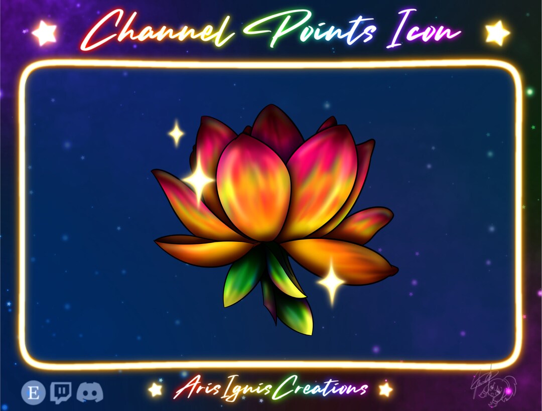 Pink Chroma Lotus Channel Points for Twitch / Twitch Emotes / Stream ...