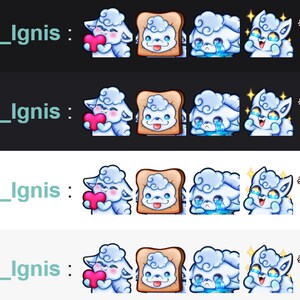 Alolan Vulpix Emotes / Love, Bread, Cry, Hype, Rage - Etsy