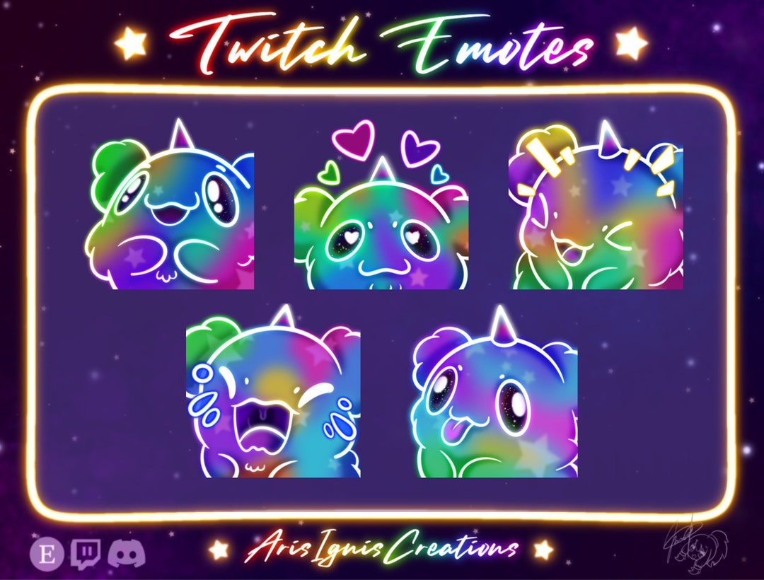 Star Stuff Puff Emotes / Happy, Love, Giggle, Cry, Derp - Etsy