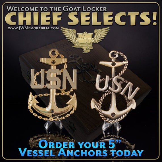 5 CPO Chief Petty Officer Anchors for Vessels Plaques - Etsy