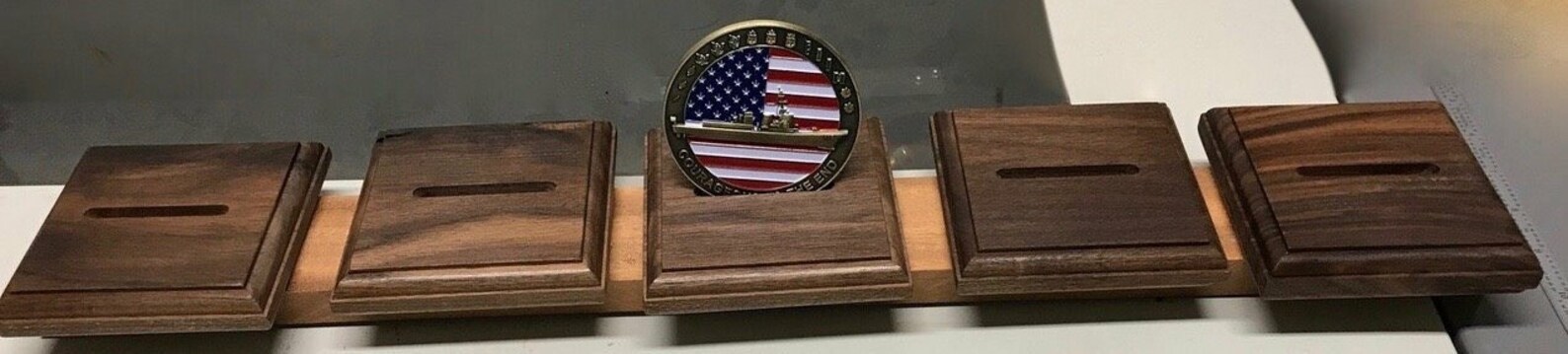 Wooden Challenge Coin Holder single Coin Design - Etsy