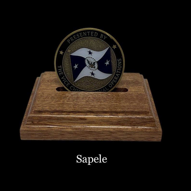 Wooden Challenge Coin Holder (single Coin Design) - Etsy