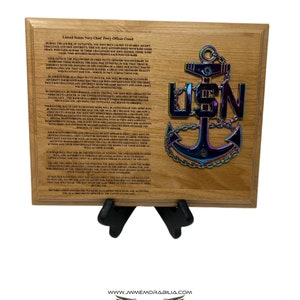 Chief Petty Officer (CPO) Selectee Season Plaques W/ Metal CPO 5 ...