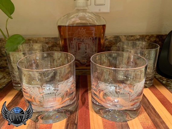 Bourbon / Whiskey Decanter Tray Set | Etsy