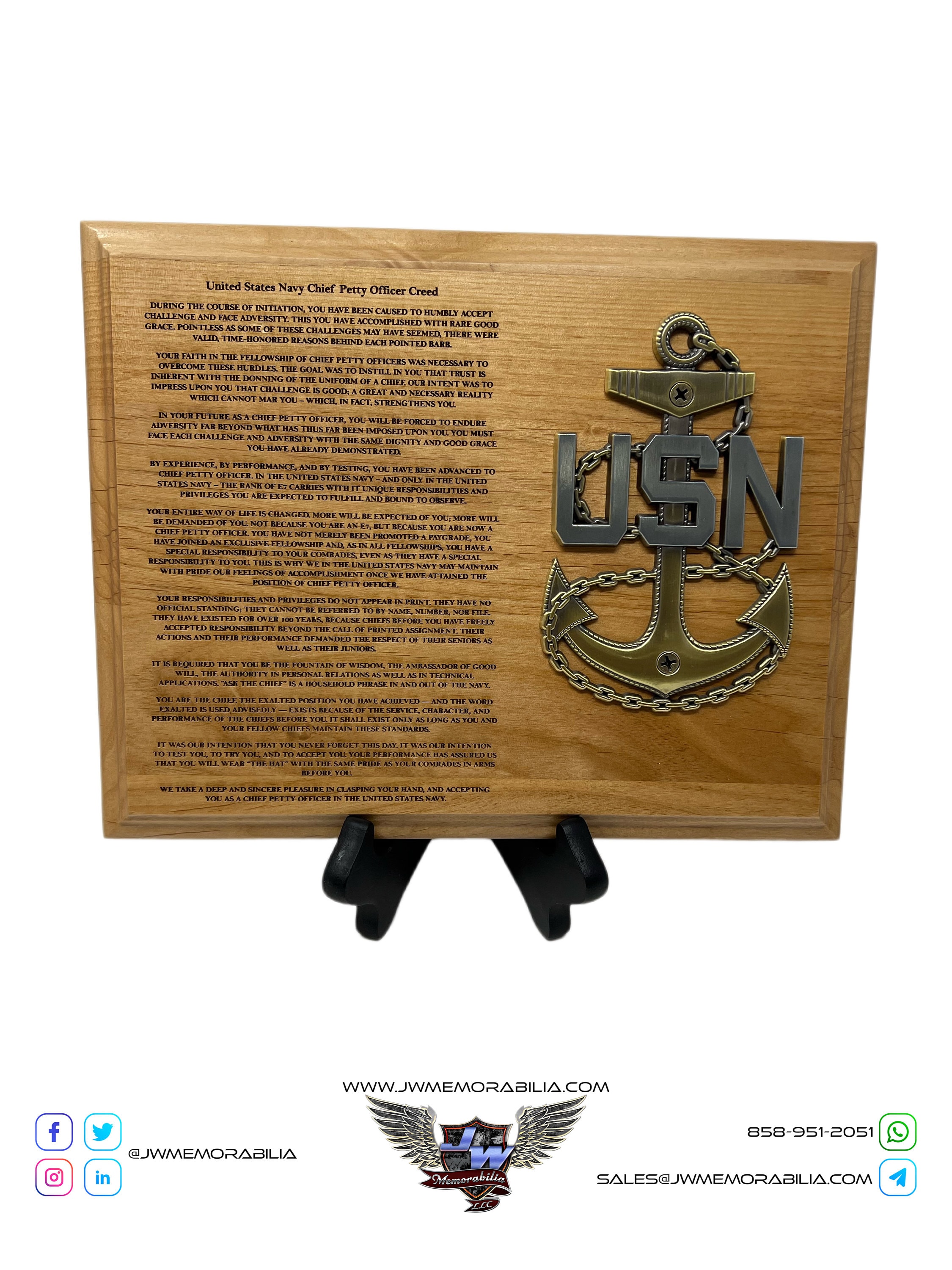 Chief Petty Officer (CPO) Selectee Season Plaques W/metal CPO 5" Anchor ...