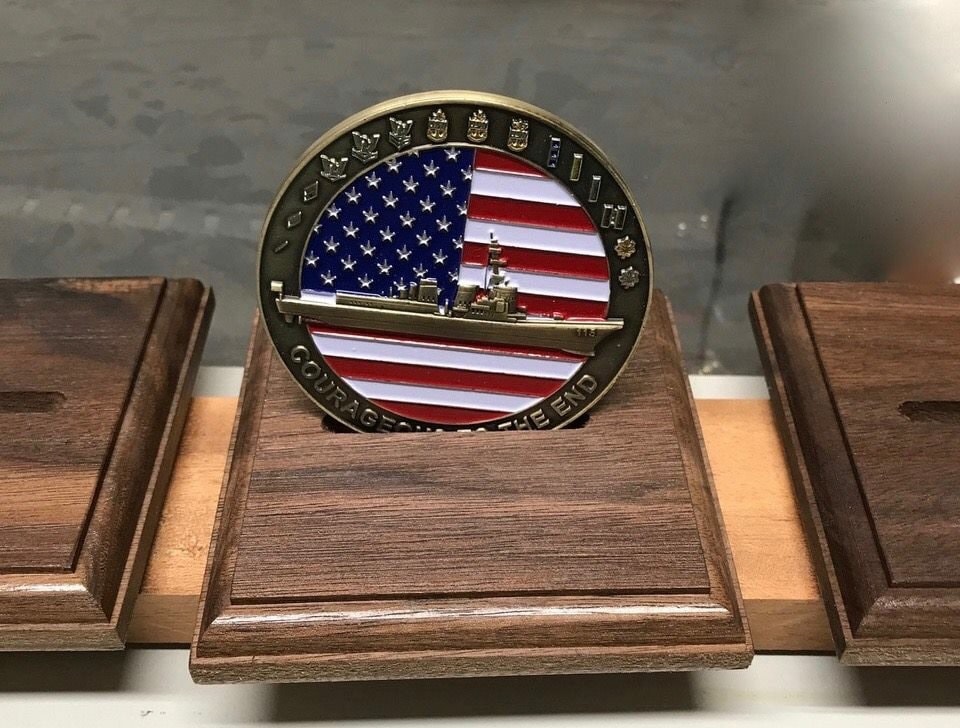 Wooden Challenge Coin Holder single Coin Design - Etsy