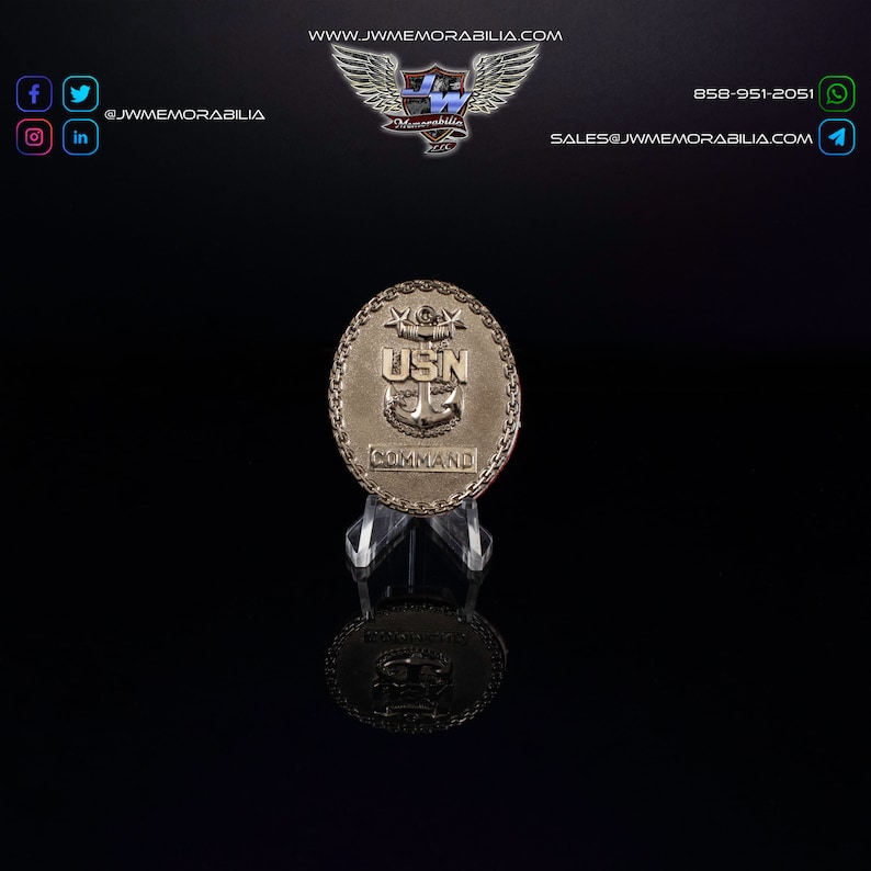 2 Command Master Chief Metal Emblems With 3M Adhesive - Etsy