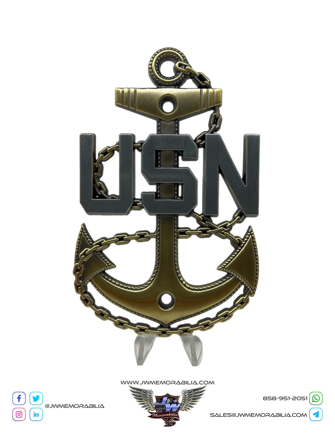 5" CPO Chief Petty Officer Anchors for Vessels, Plaques or Misc ...