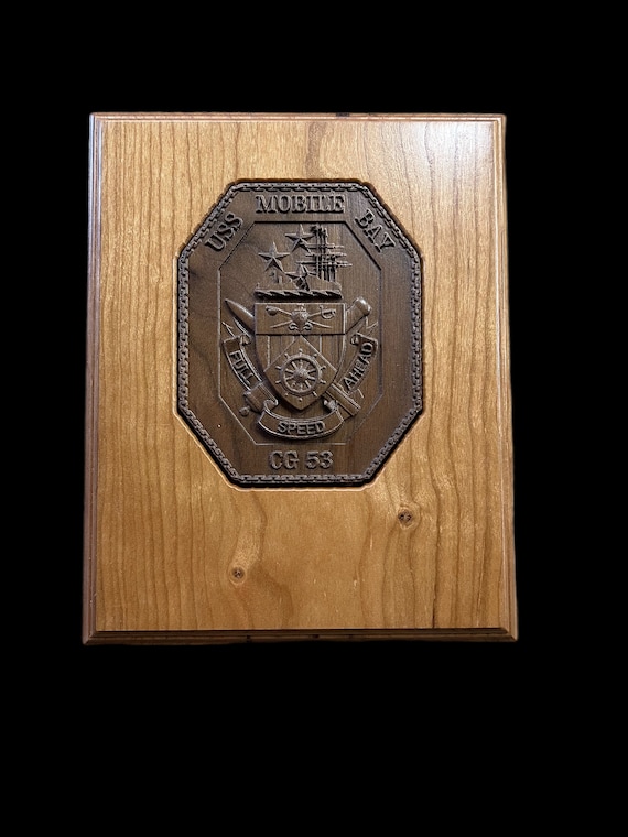 USS Mobile Bay CG-53 3D Carved Plaque - Etsy