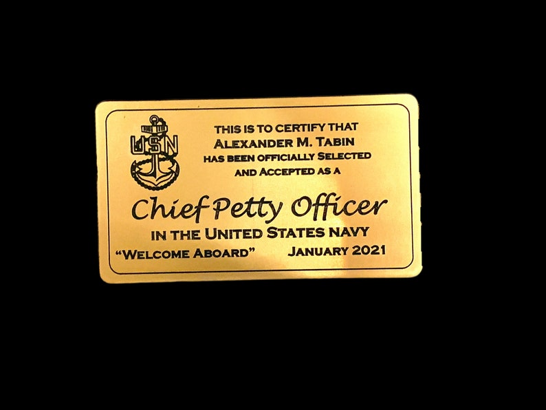 Chief Petty Officer (CPO) Selectee Season Plaques W/metal CPO 5" Anchor ...