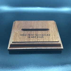 Wooden Challenge Coin Holder single Coin Design - Etsy