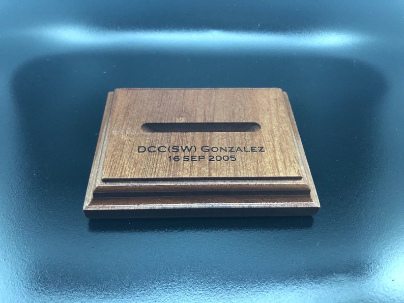 Wooden Challenge Coin Holder single Coin Design - Etsy