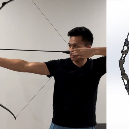 3D FILE Foldable Hawkeye Prop Bow | Etsy