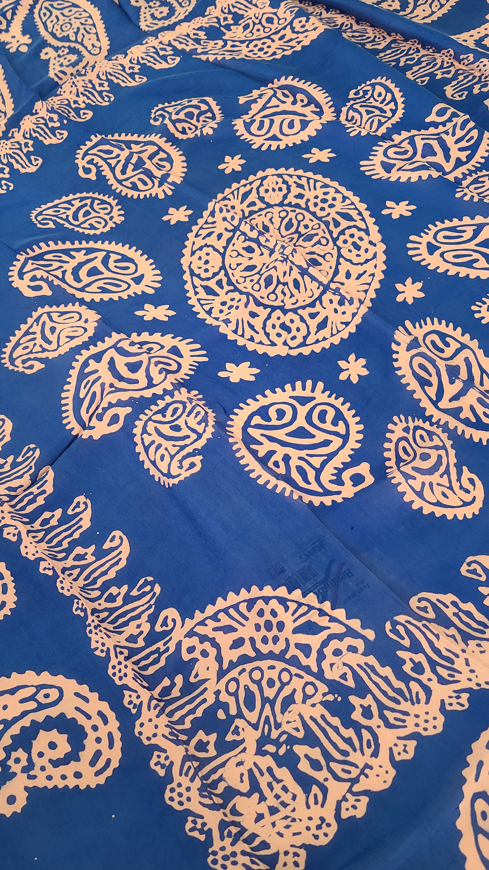 Royal Blue With Peach Patterns Kelagayi Azerbaijani Pure Silk Scarf - Etsy
