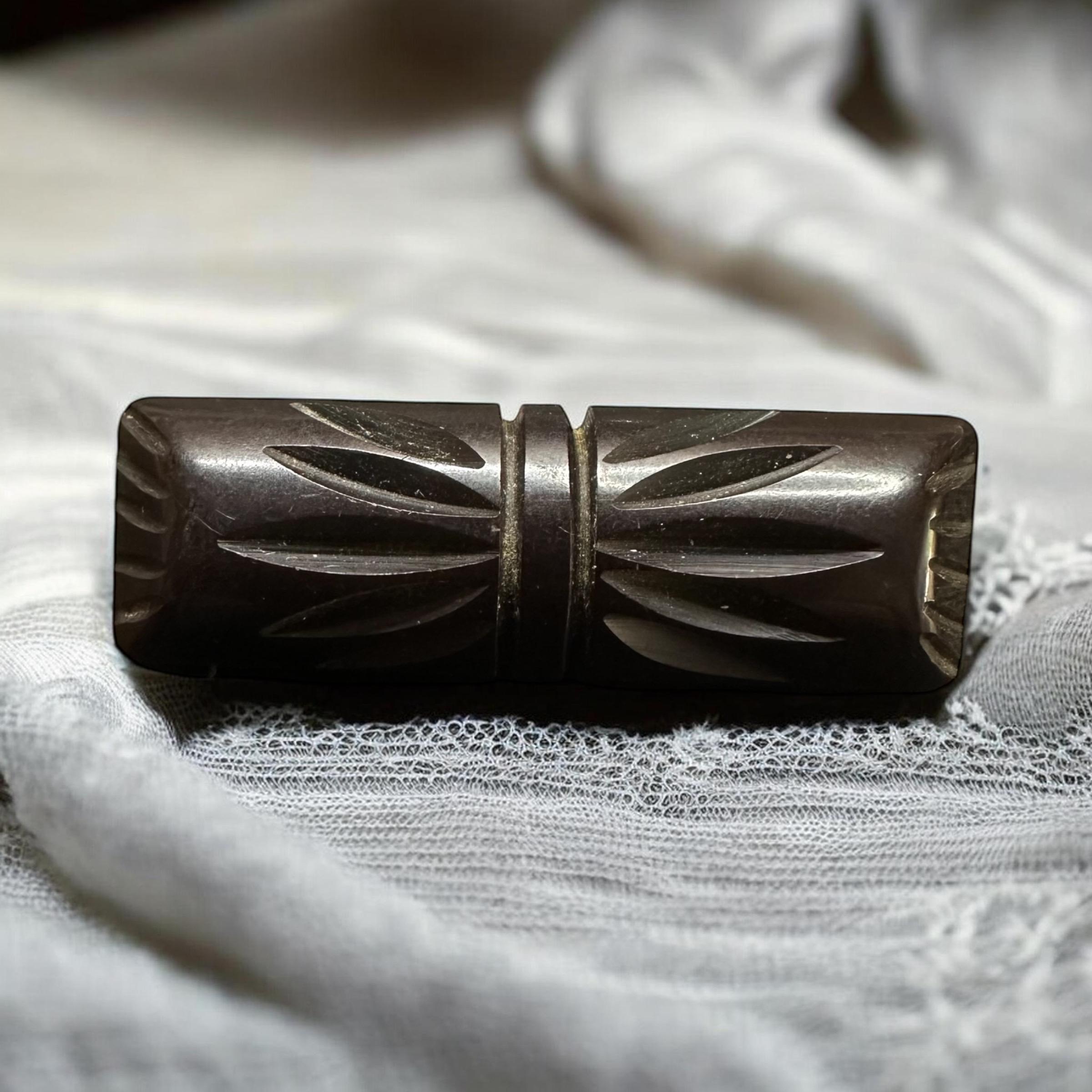 1920s Art Deco Bakelite Bar Pin | Antique Geometric Brooch | Jazz Age ...