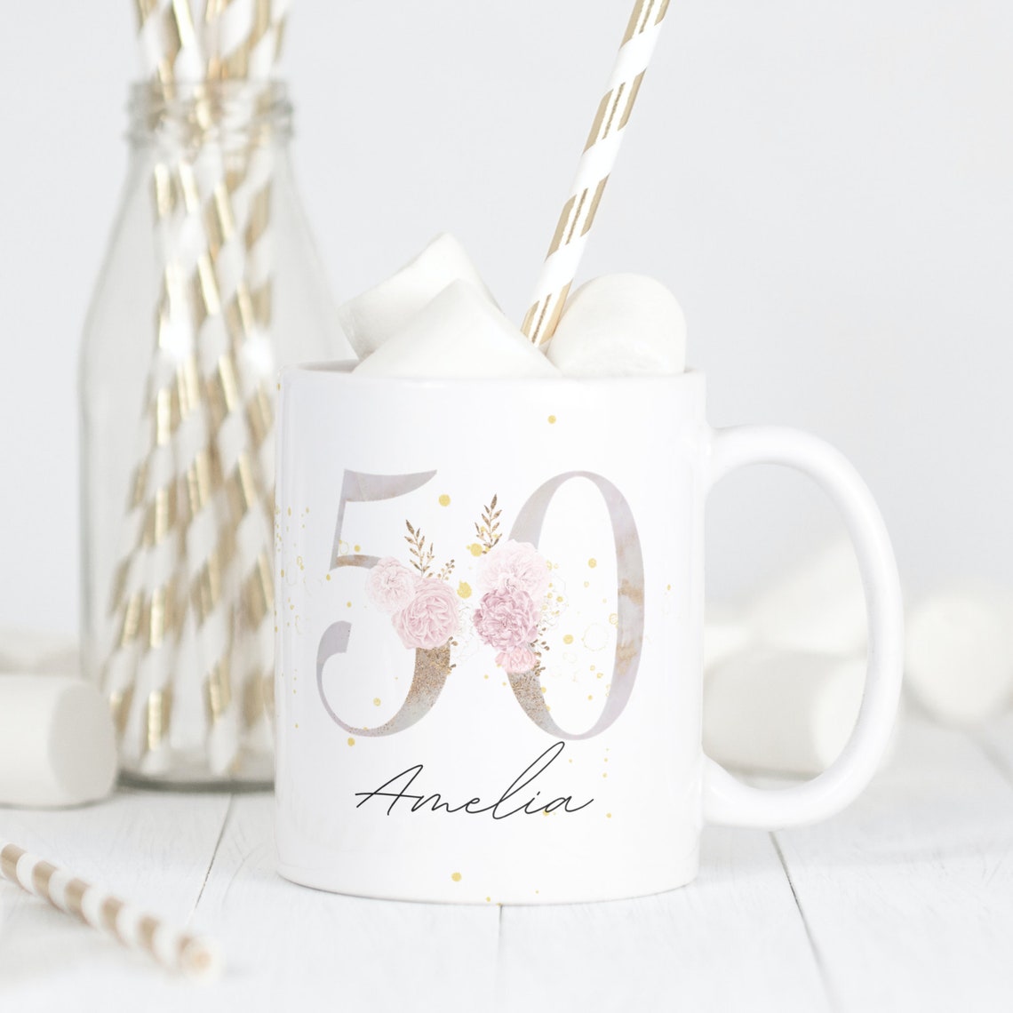 Personalised 50th Birthday Mug | Personalised Birthday Mug | Custom ...