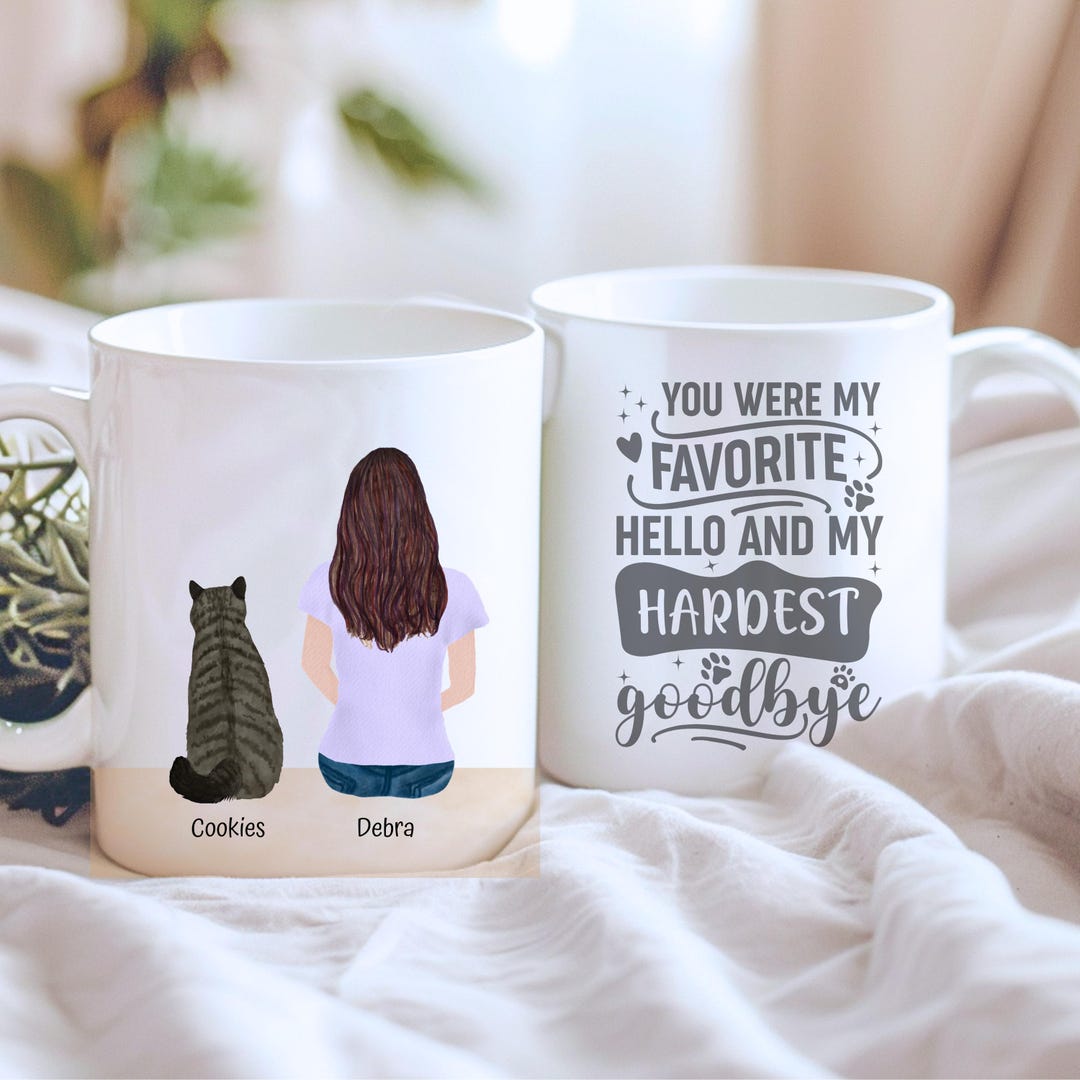 Cat Remembrance Personalised Cat Mug | Cat Memorial Mug | Custom Cat ...