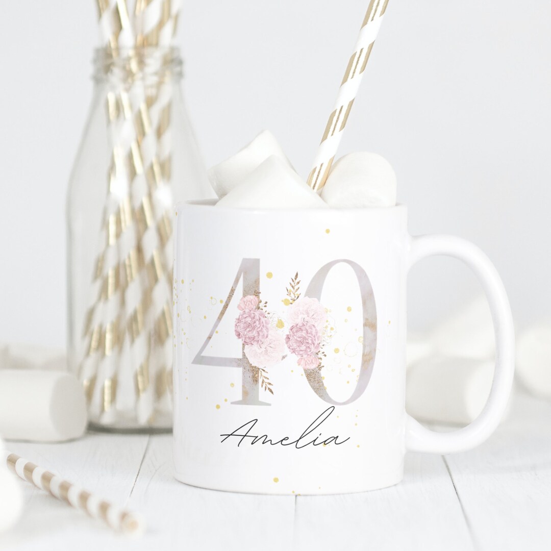 Personalised 40th Birthday Mug | Personalised Birthday Mug | Custom ...