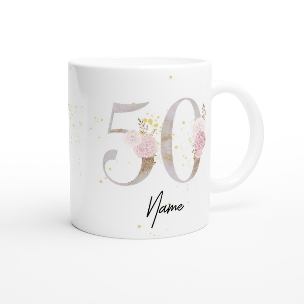 Personalised 50th Birthday Mug | Personalised Birthday Mug | Custom ...