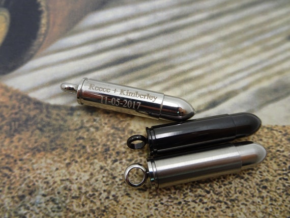 Personalized Laser Engraved Bullet Memorial Necklace Unique | Etsy