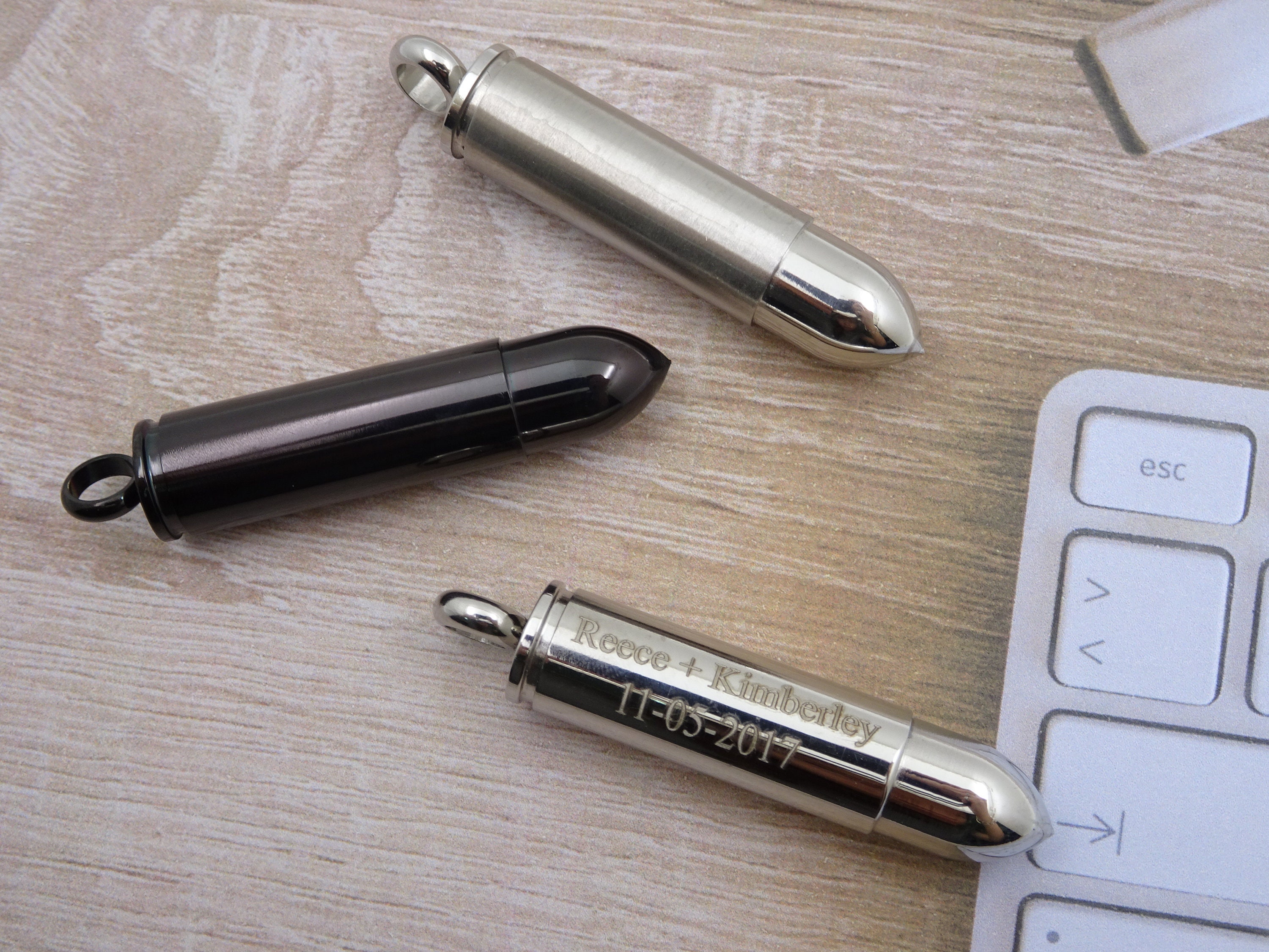 Personalized Laser Engraved Bullet Memorial Necklace Unique | Etsy