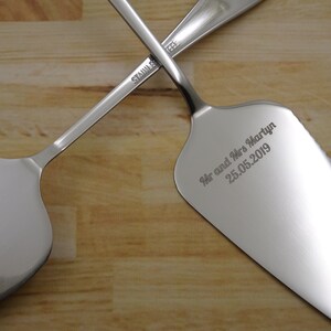 Personalized Engraved Cake Cutter, Custom Wedding Cake Server, Pie ...