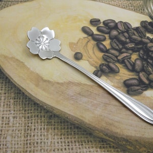 Custom Laser Engraved Stainless Steel Sakura Flower Tea Spoon,coffee ...