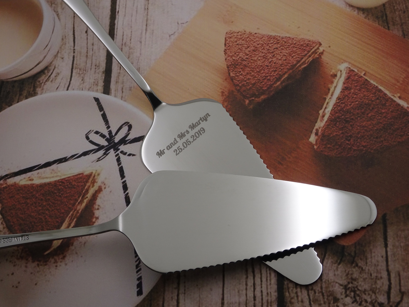 Personalized Engraved Cake Cutter Custom Wedding Cake Server - Etsy