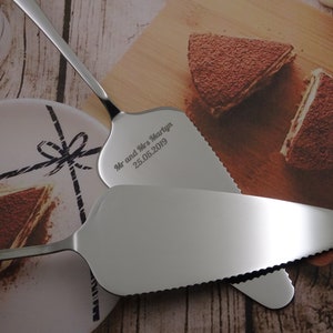 Personalized Engraved Cake Cutter, Custom Wedding Cake Server, Pie ...